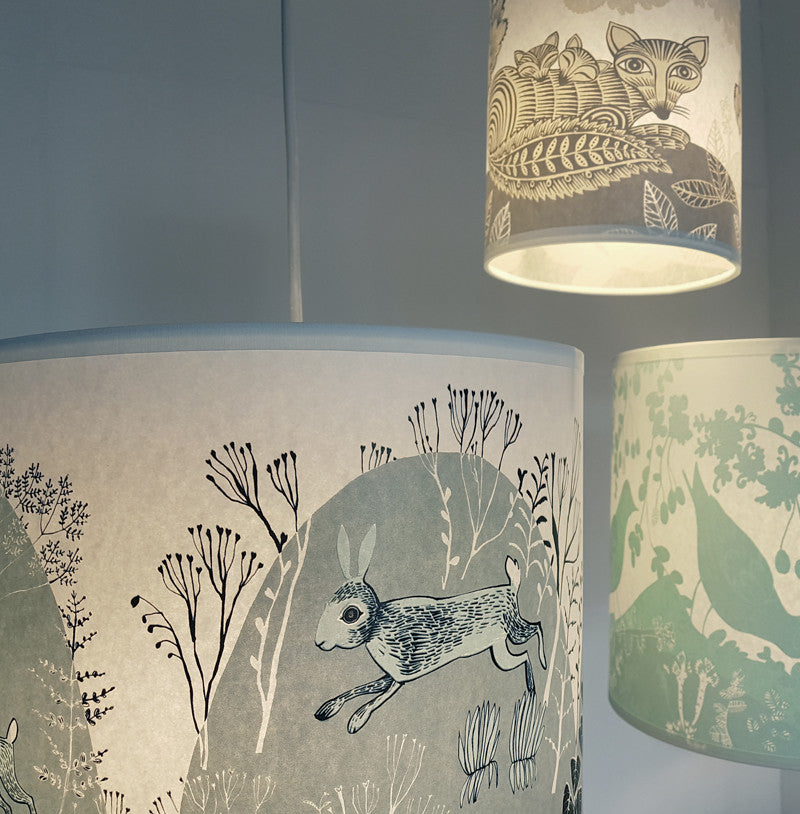Rabbit lampshade soft blue – Lush Designs